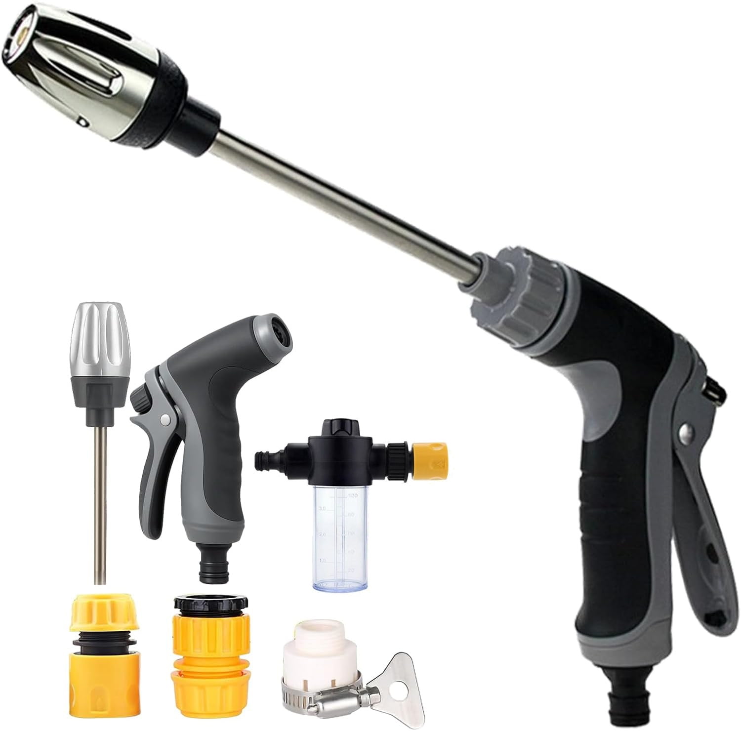 Waterblitz Pressure Washer for Car with 3 Connectors and Watering Can ...