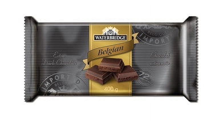 Waterbridge Candy Bar, 400g/14.1oz, Belgian Extra Dark Chocolate ...