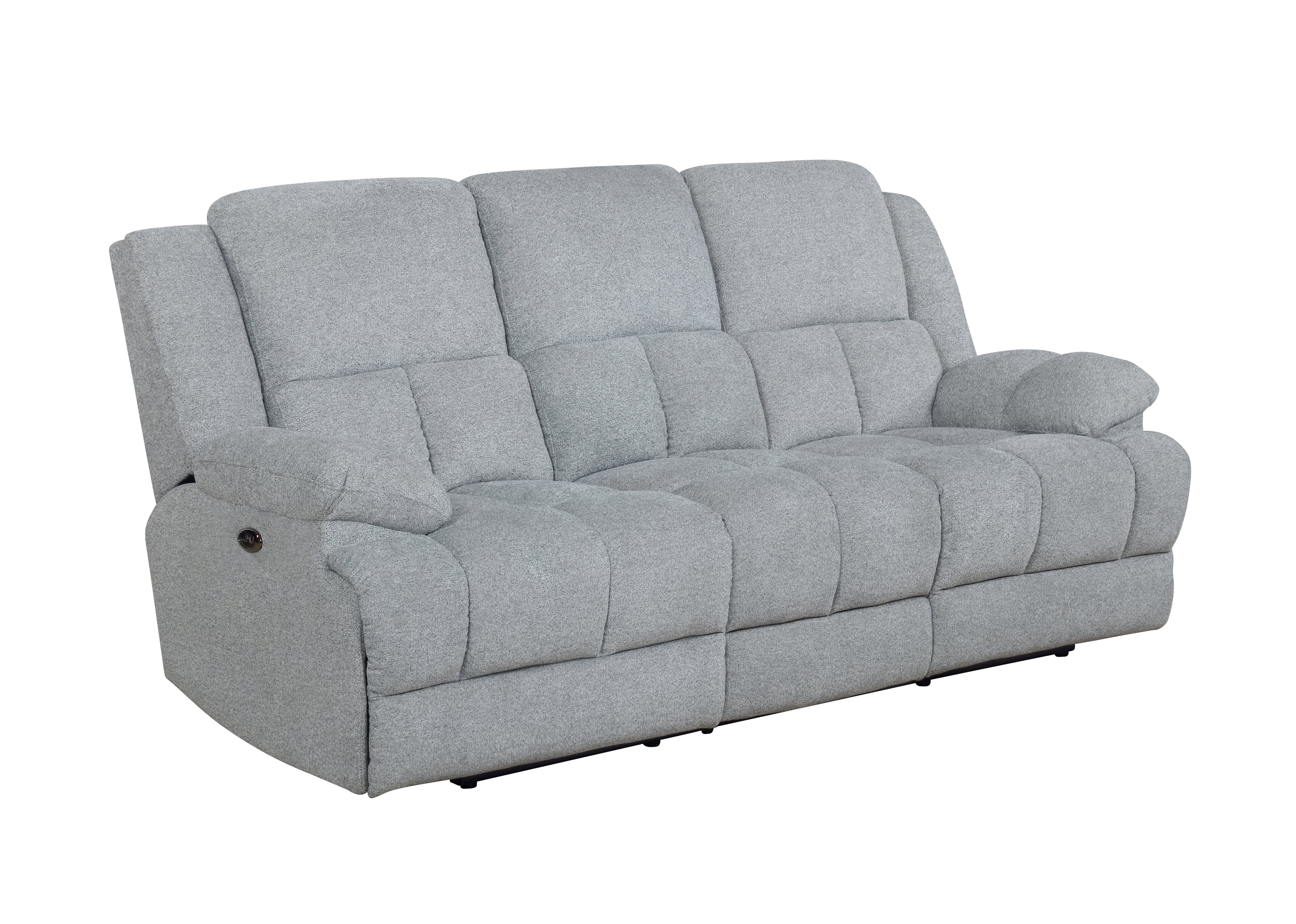 Waterbury Performance Fabric Upholstered Power Sofa Grey, Assembled ...