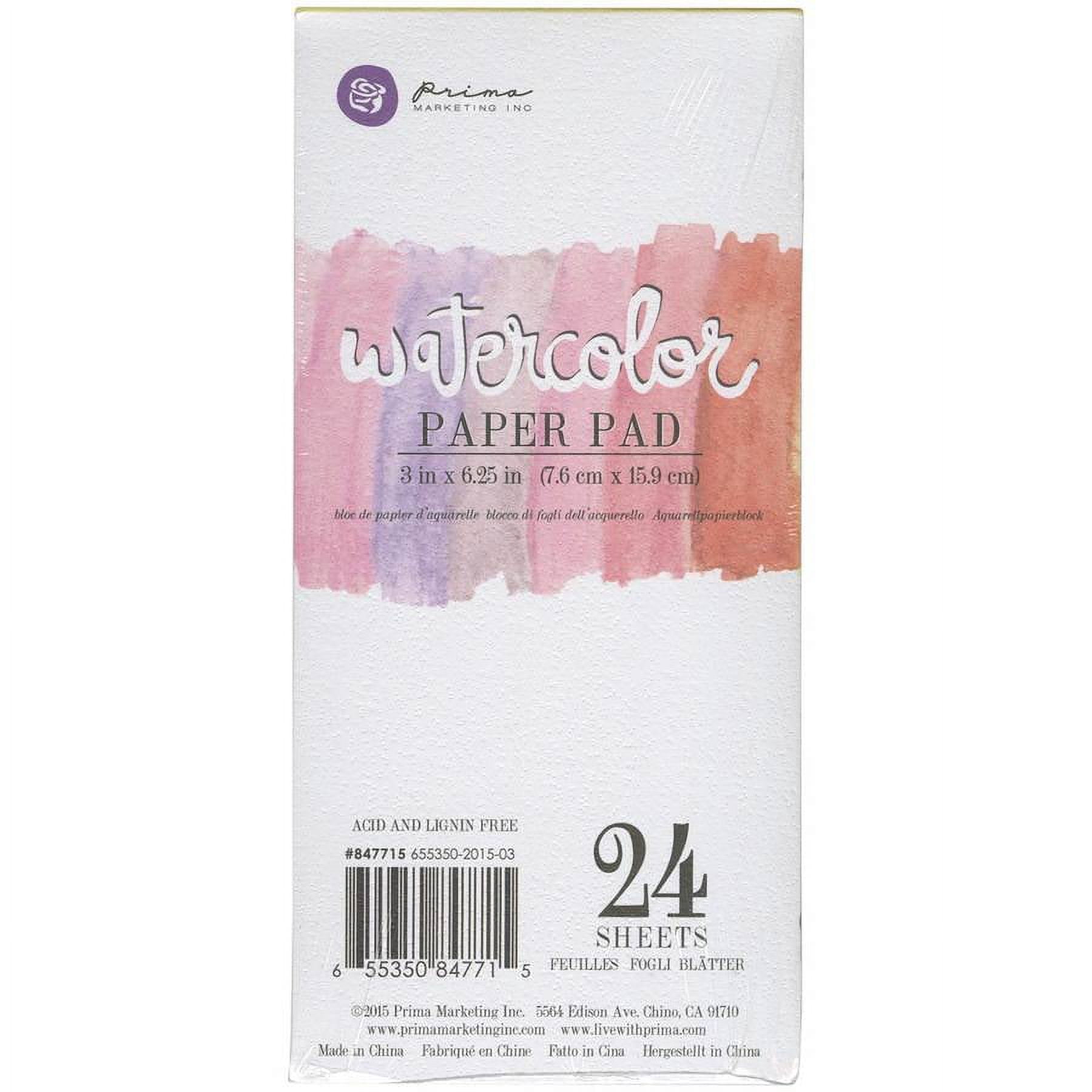 Prima Watercolor Paper Pad 3"x6.25" 24/pkg- - Walmart.com