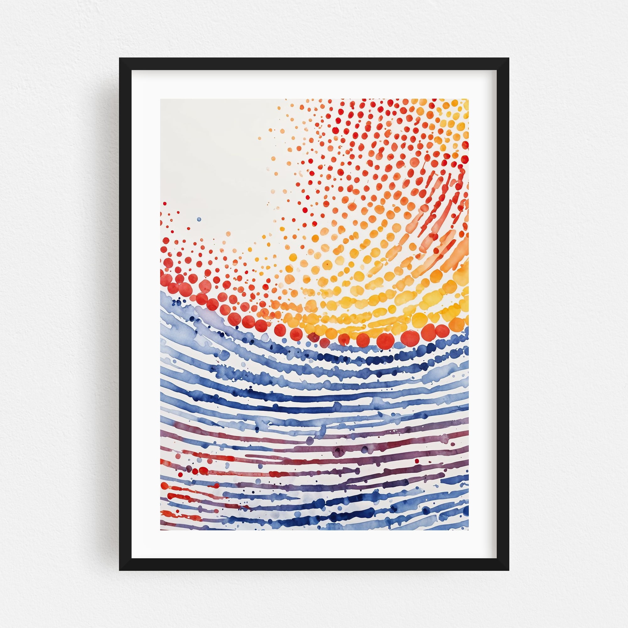 Watercolor Abstract Art - Digital Art Black Framed Wall Art Print 8 x ...