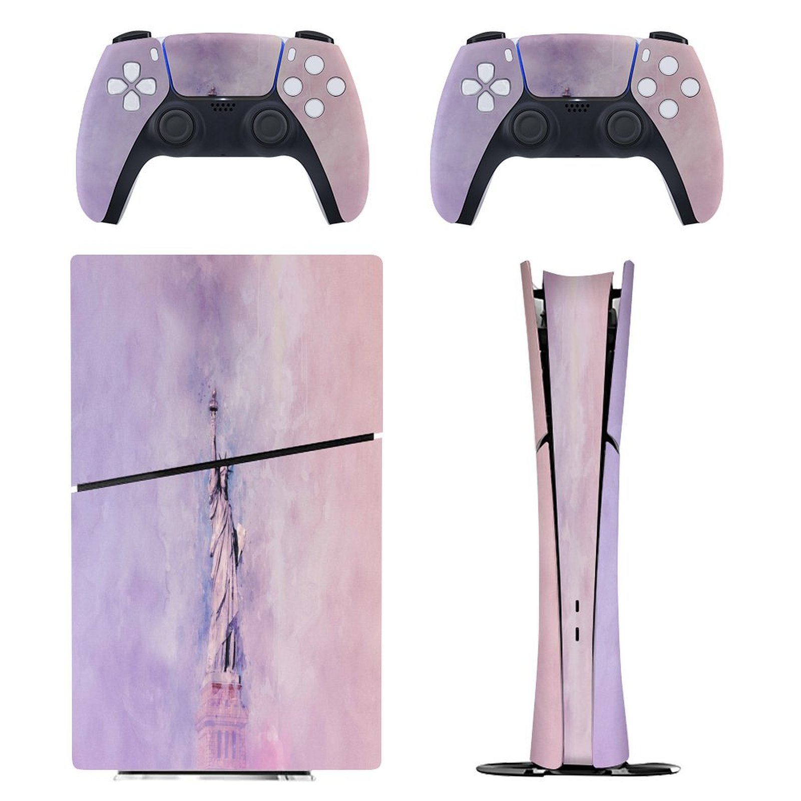Watercolor American Statue of Liberty PS5/PS5 Slim Digital Disc Skin ...