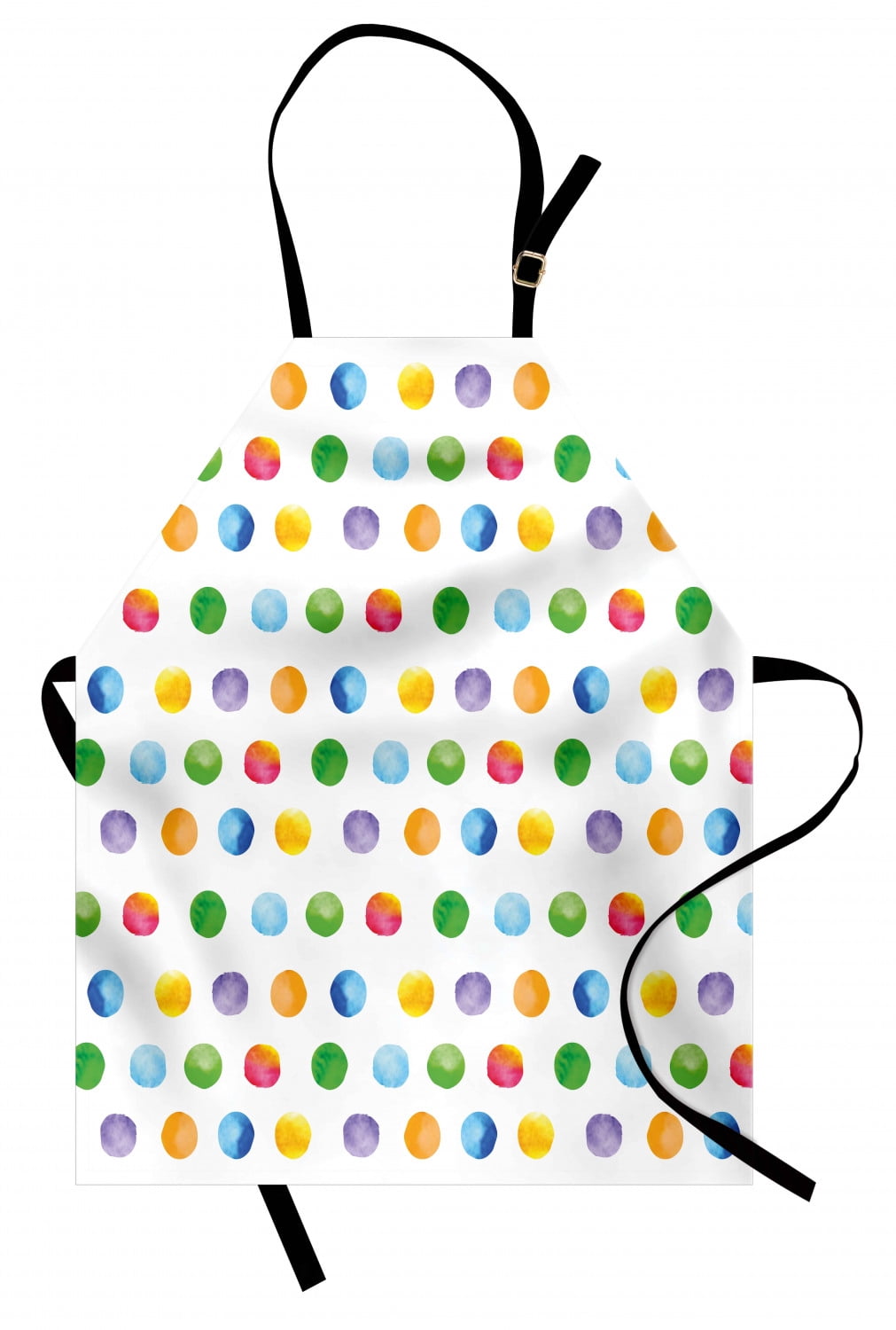 Watercolor Apron Abstract Brush Stroke Polka Dots Grunge Geometric ...