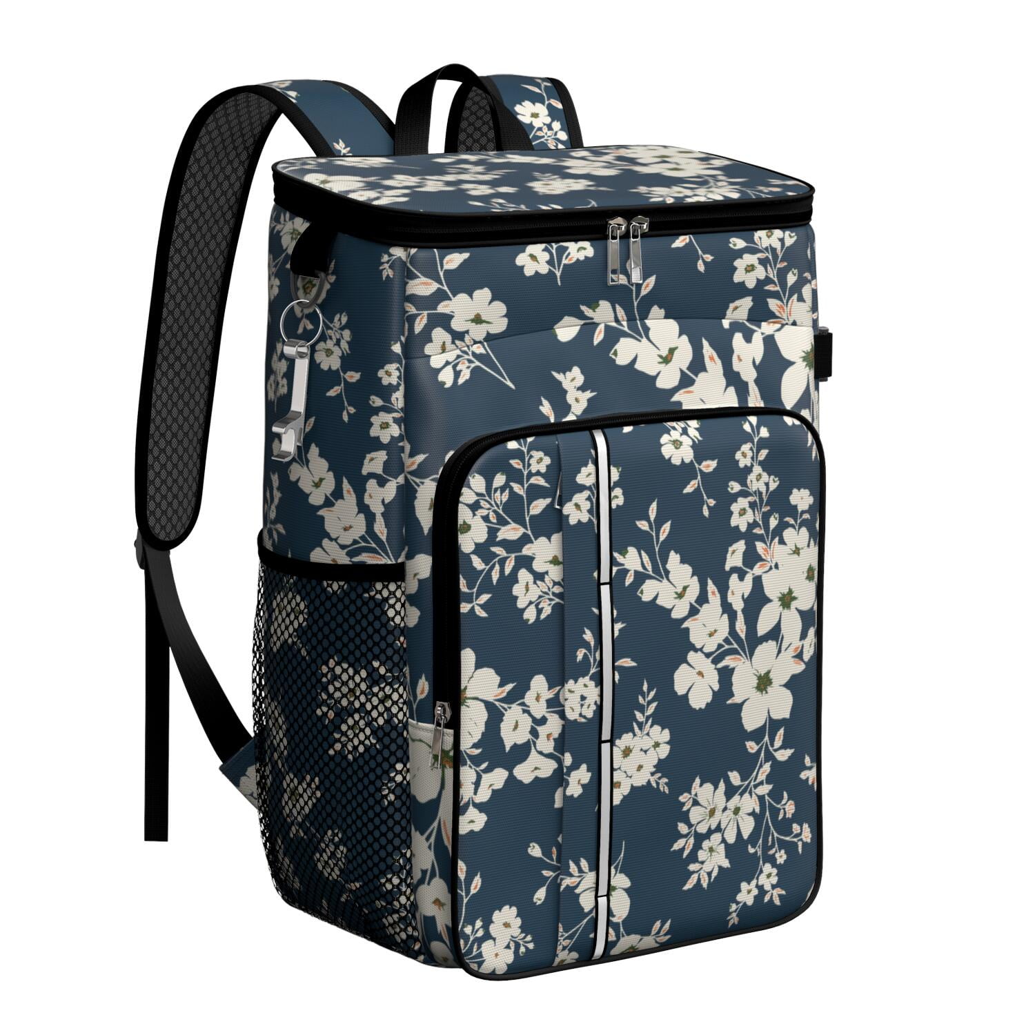Watercolor Artistic Floral Backpack Cooler, Insulated Leakproof Cooler ...
