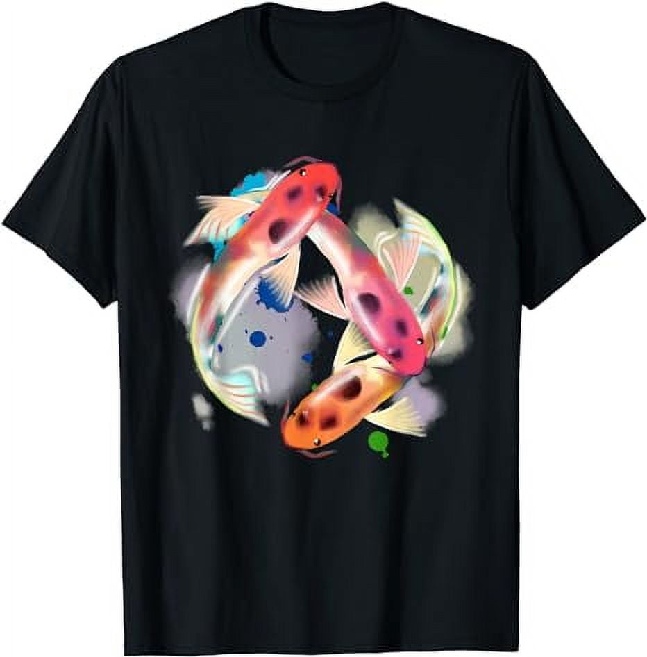 Watercolor Asian Koi Fish Shirt Japaneses Carp Koi Pond T-Shirt ...