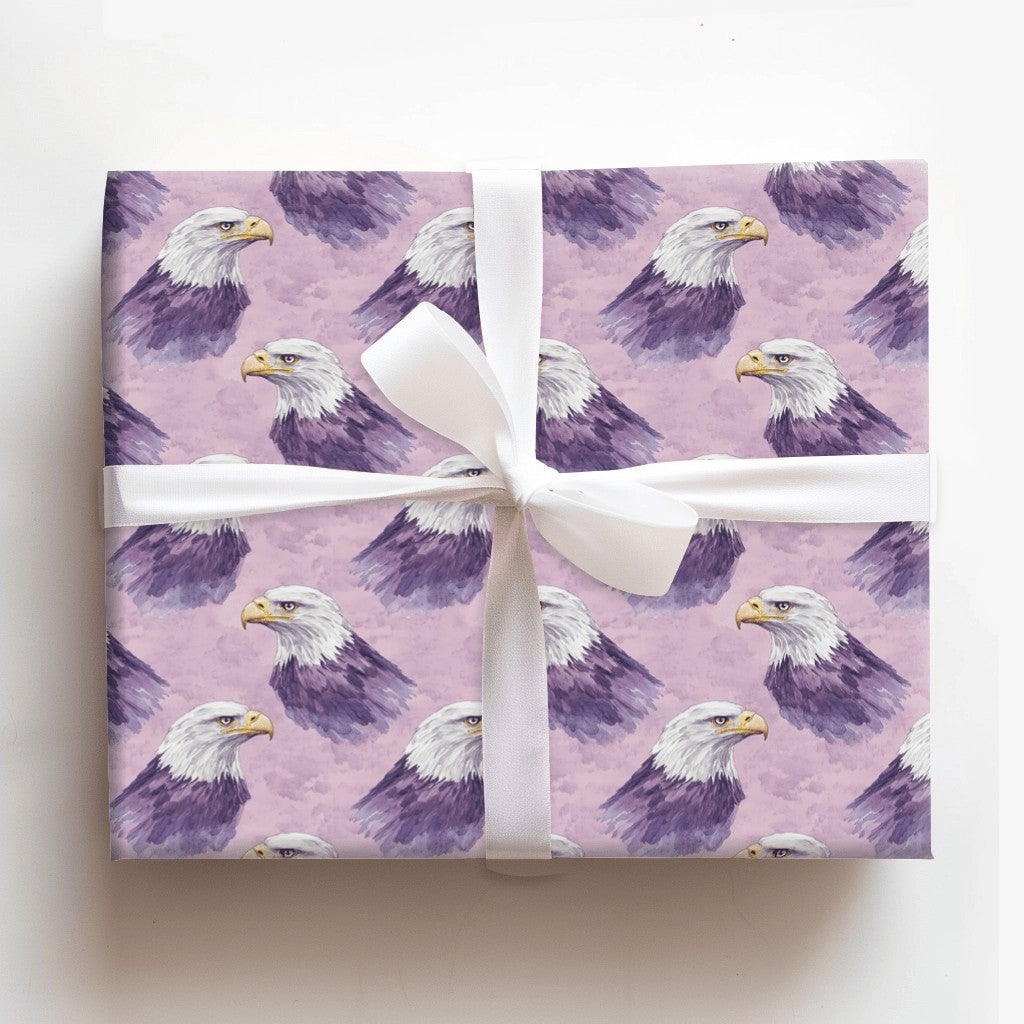 Watercolor Bald Eagle Patriotic American Bird Gift Wrapping Paper ...
