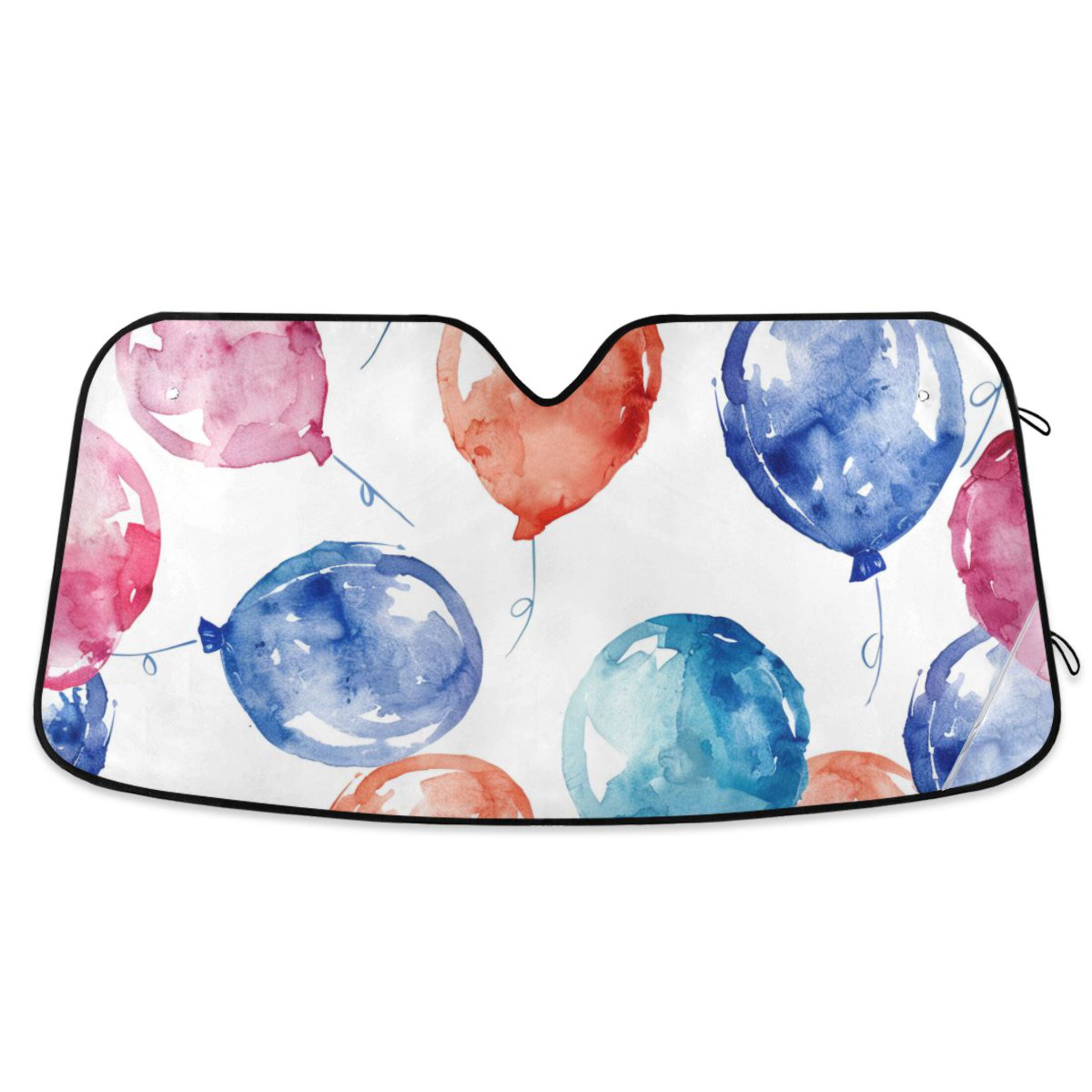 Watercolor Balloons Car Windshield Sun Shade Reflector Sunshade ...