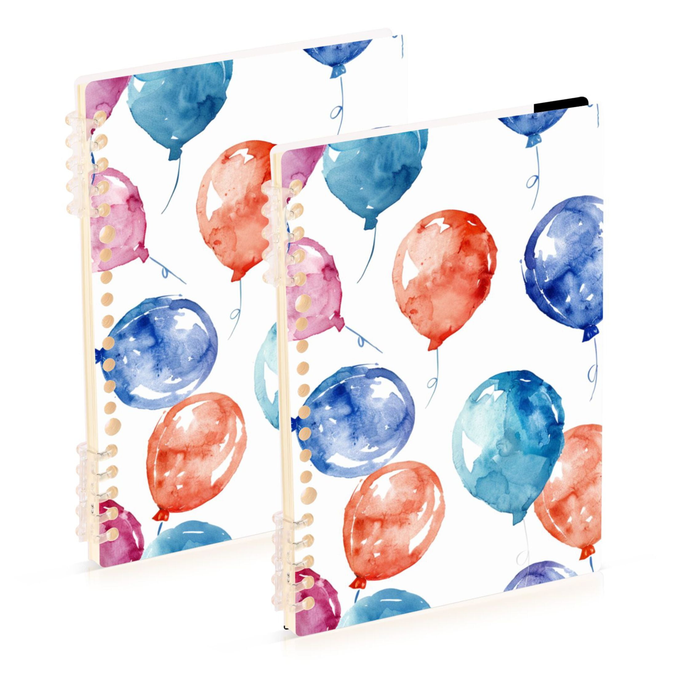 Watercolor Balloons Ring Binder Notebook Journey Note Diary College ...