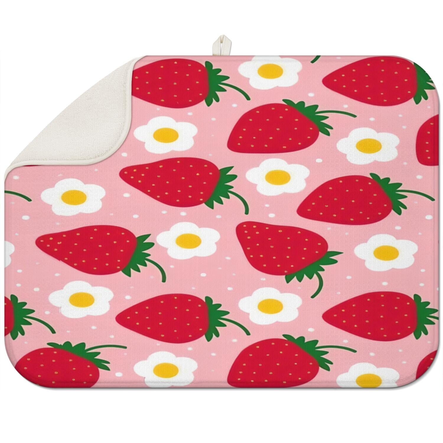 Watercolor Berry Coffee Mat – Ultra Absorbent Microfiber Spill Mat ...