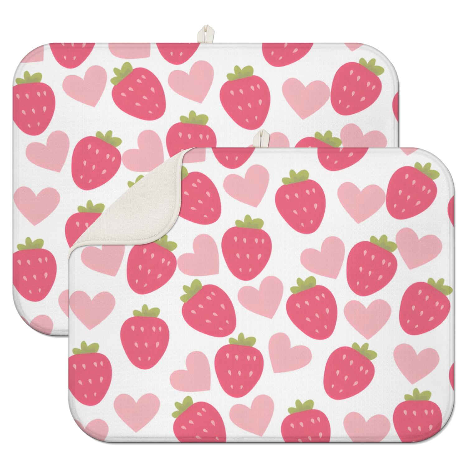 Watercolor Berry Coffee Mat – Ultra Absorbent Microfiber Spill Mat ...