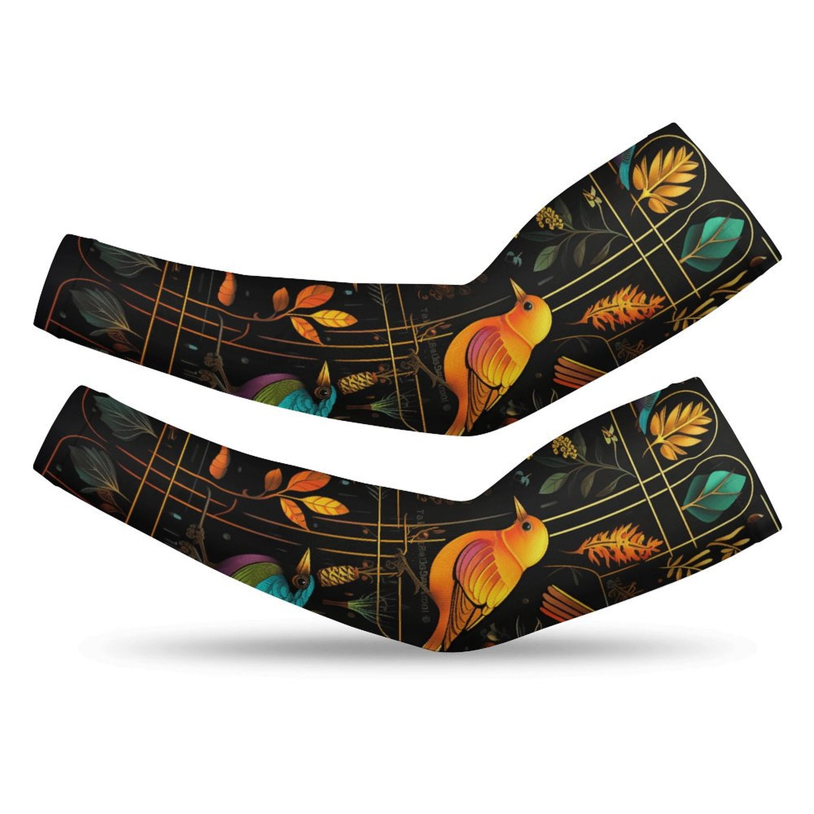 Watercolor Bird Cooling Arm Sleeves For Men & Women Sunscreen Arm Cover ...