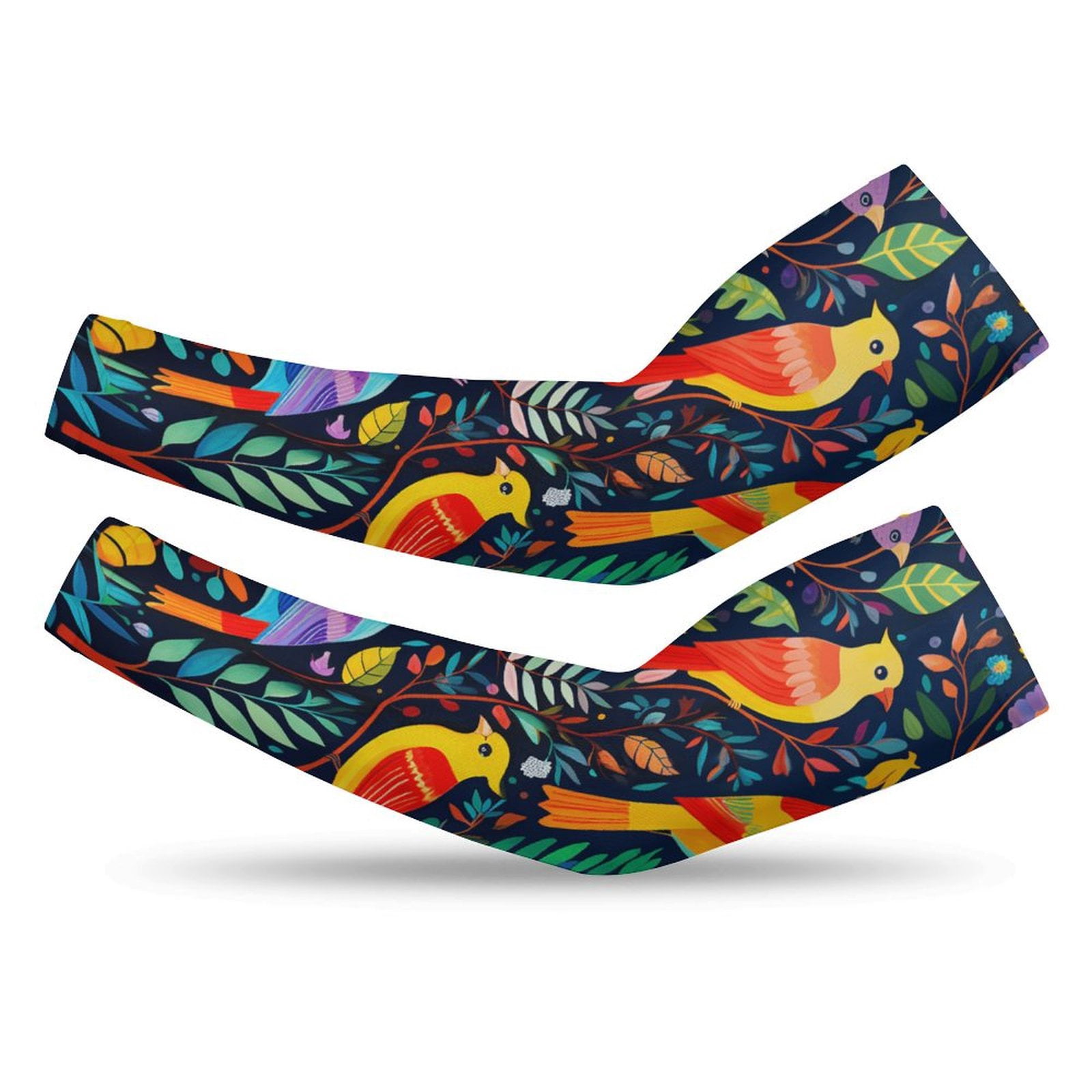 Watercolor Bird Cooling Arm Sleeves For Men & Women Sunscreen Arm Cover ...