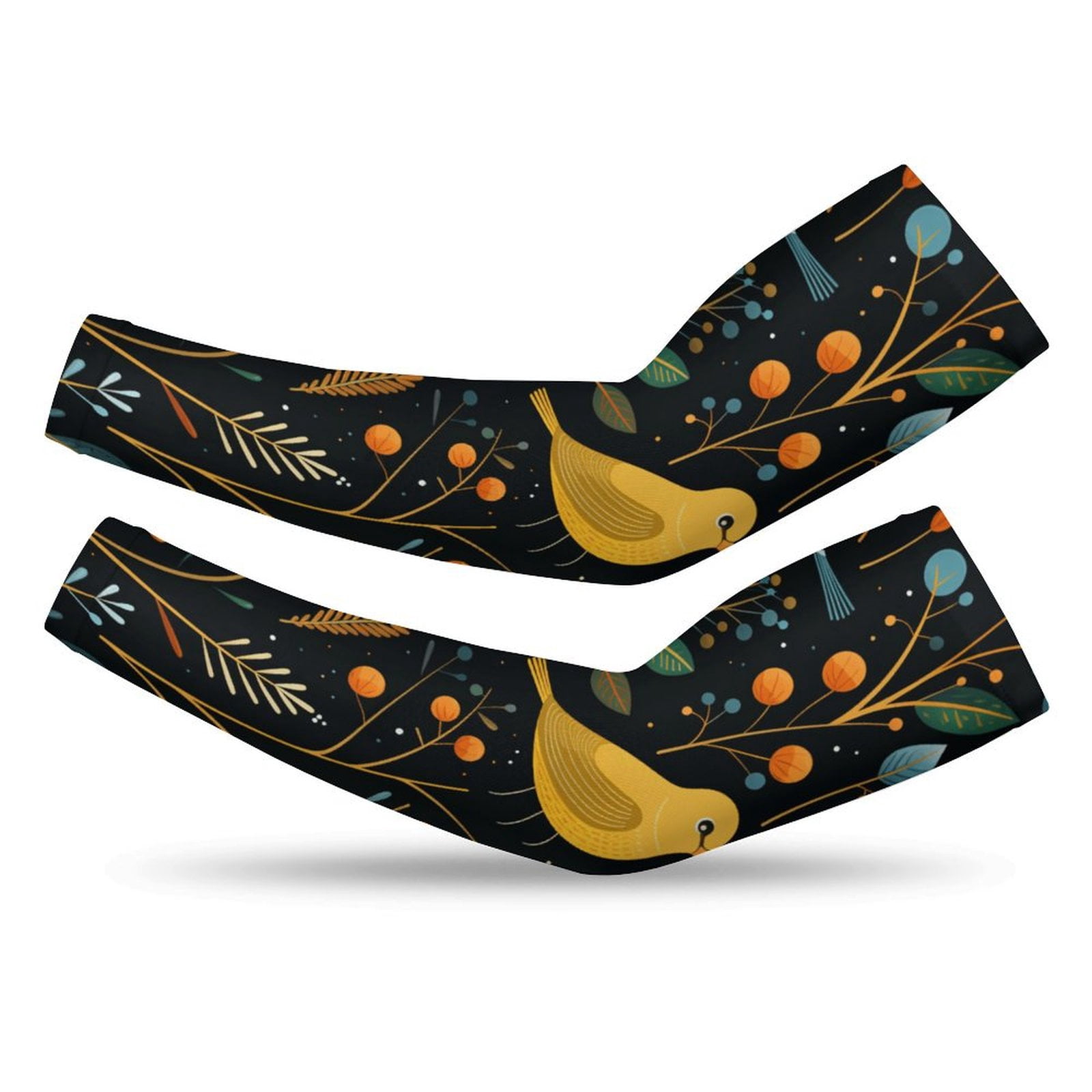 Watercolor Bird Cooling Arm Sleeves For Men & Women Sunscreen Arm Cover ...
