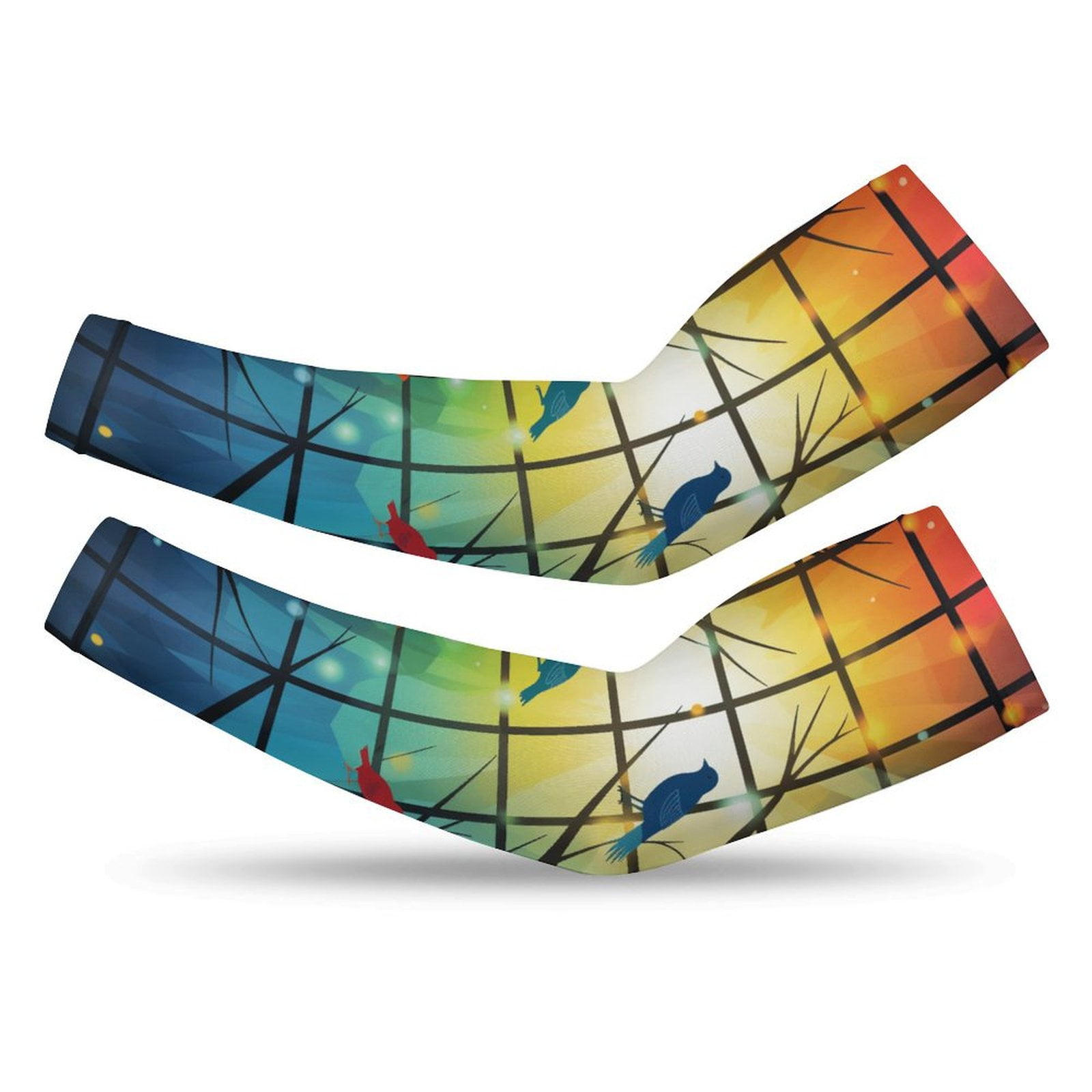 Watercolor Bird Gardening Sleeves Farm Sun Protection Arm Cooling ...