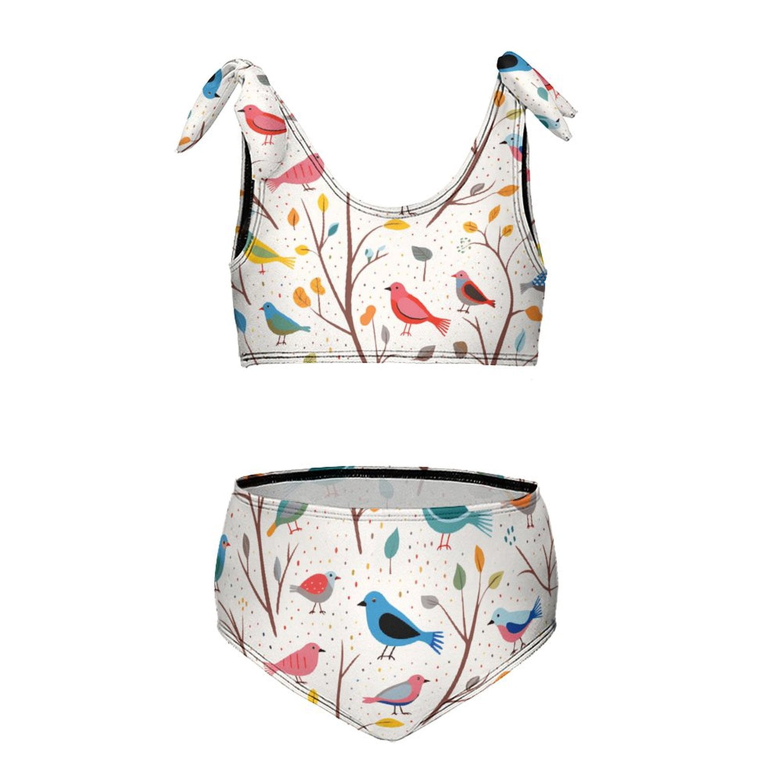 Watercolor Bird Girls' 2-Piece Tankini Swimsuit - Walmart.com