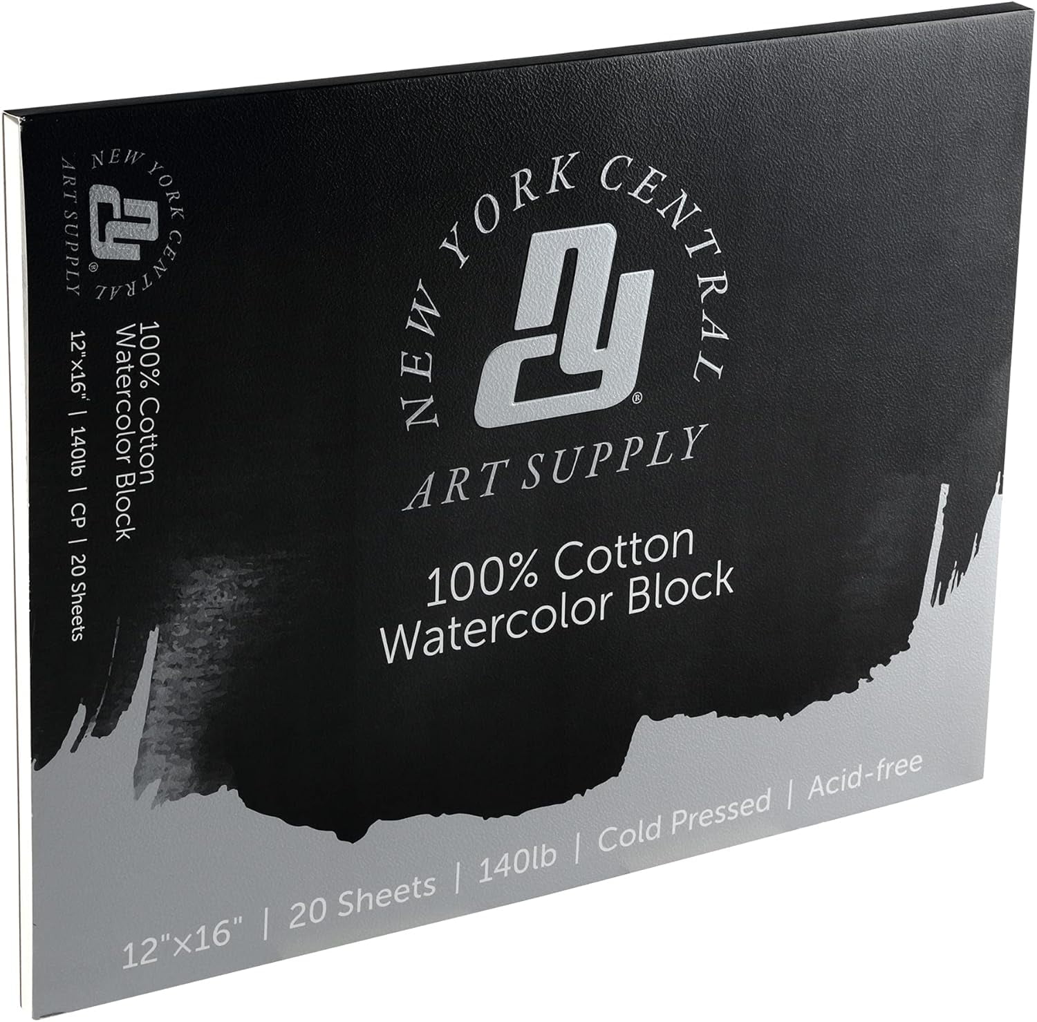 Watercolor Block, 140 lb Cold Press 12x16 inch, 20 Sheets, Archival ...