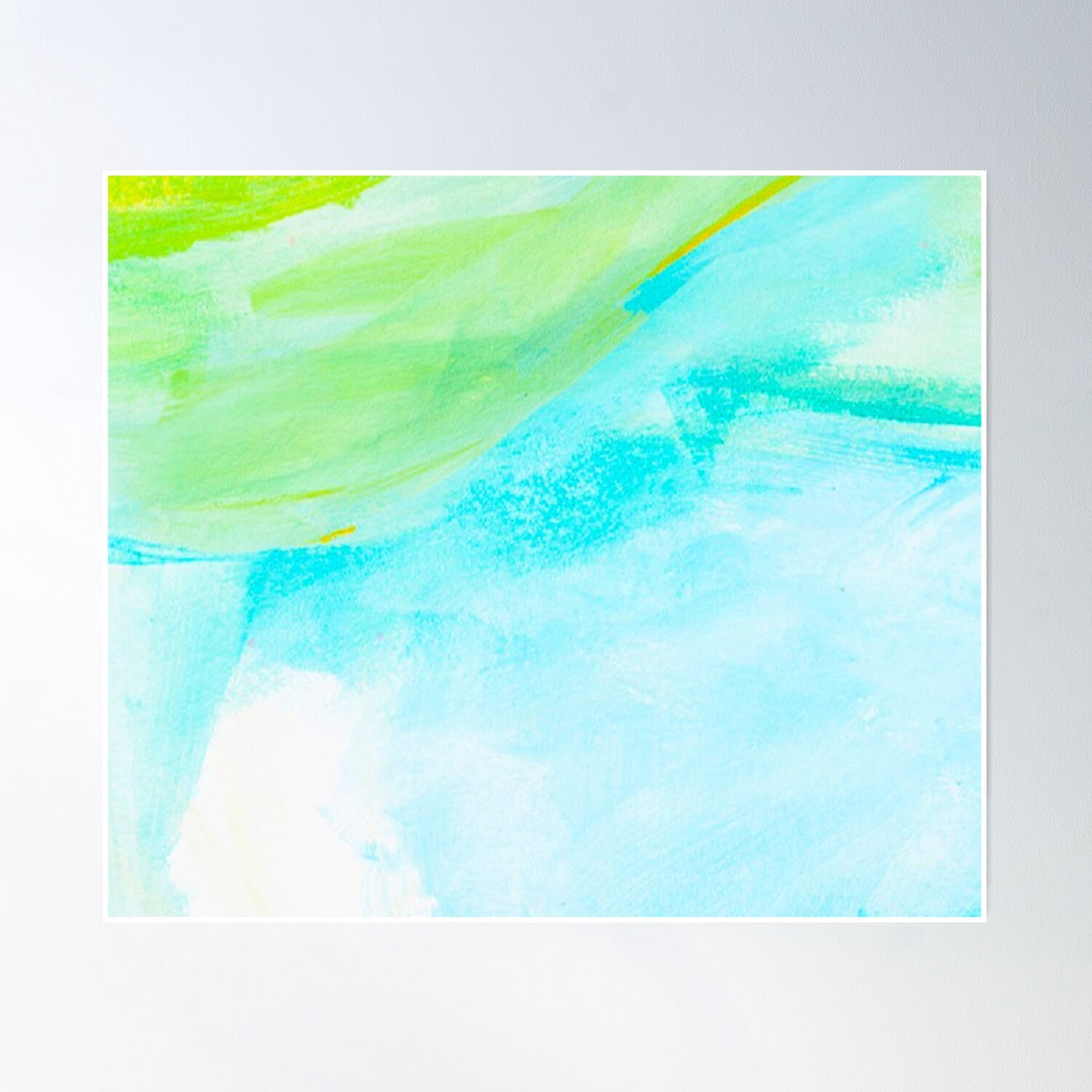 Watercolor Blue Green Poster Wall Art, Modern Wall Decor, 12x18 ...