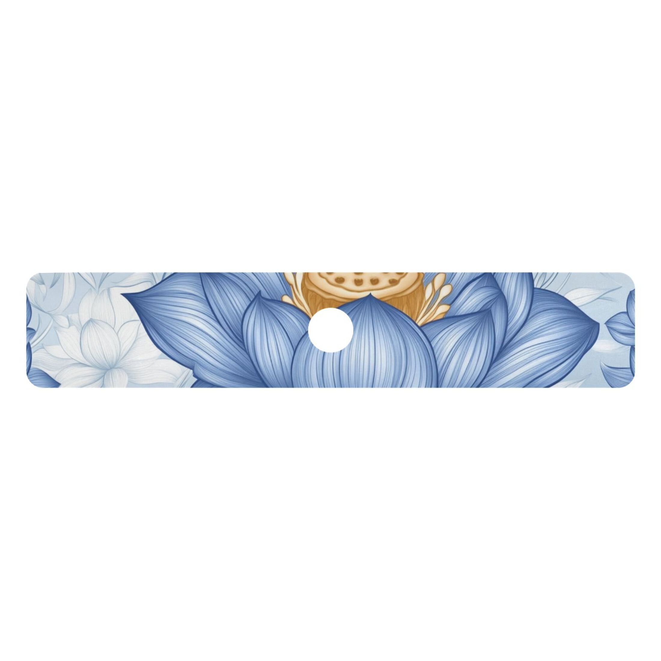 Watercolor Blue Lotus Figure Kitchen Sink Splash Guard, Silicone Sink ...