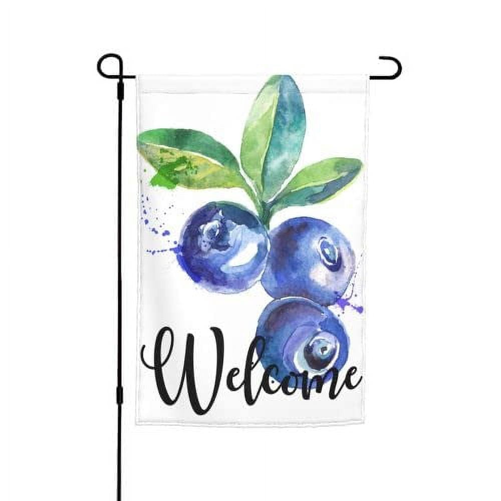 Watercolor Blueberry Garden Flags Premium Delicious Fruit Art Painting ...