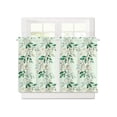 Watercolor Botanical Leaf Berry Short Blackout Curtains 36 Inch Long ...
