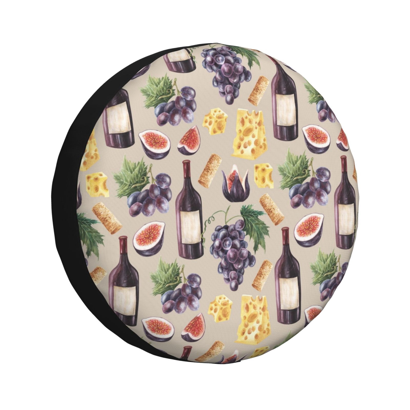 Watercolor Bottles And Glasses Spare Tire Cover for Trailer Camper RV ...