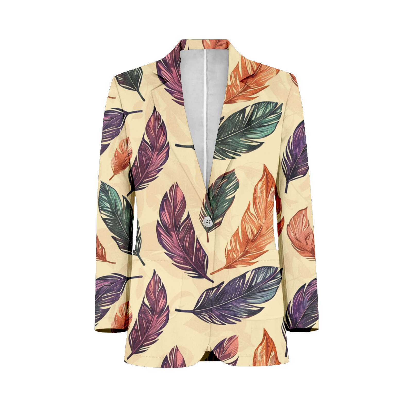 Watercolor Bright Plumage Mens Suits Shawl Collar Slim Fit Suit Mens ...
