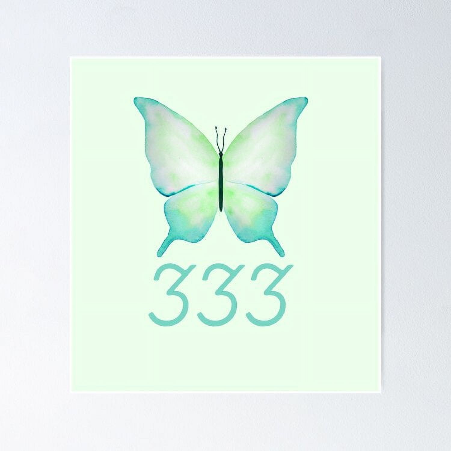 Watercolor Butterfly - Angel Number 333 UNFRAMED Poster, 12x18 ...
