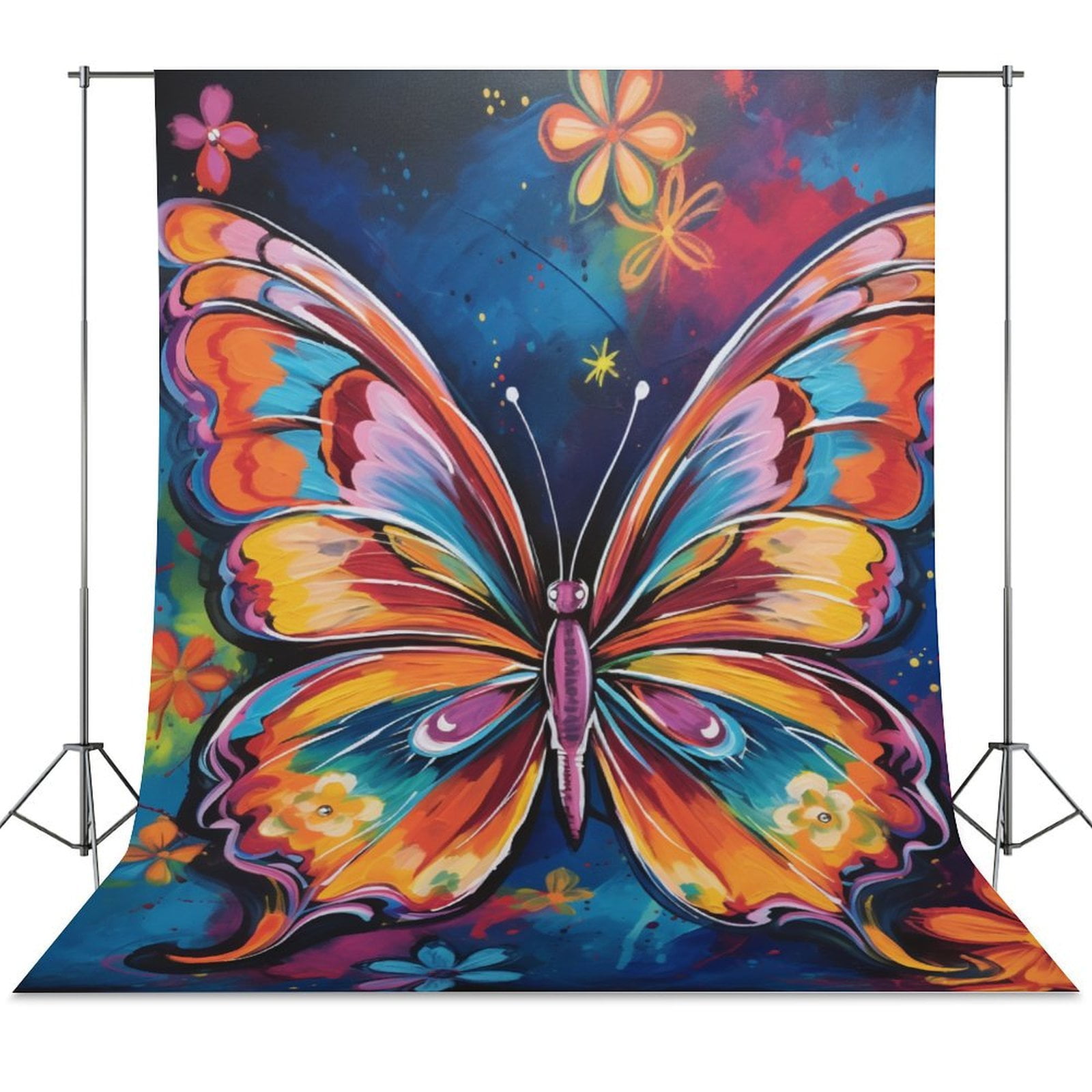 Watercolor Butterfly Backdrop Baby Shower Newborn Portrait Girl Boy ...