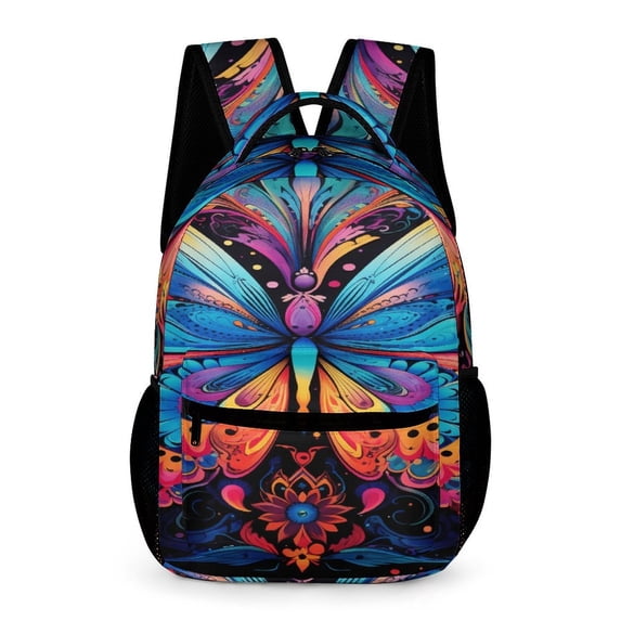 Watercolor Butterfly Backpack Student Bookbag School Bag Laptop ...