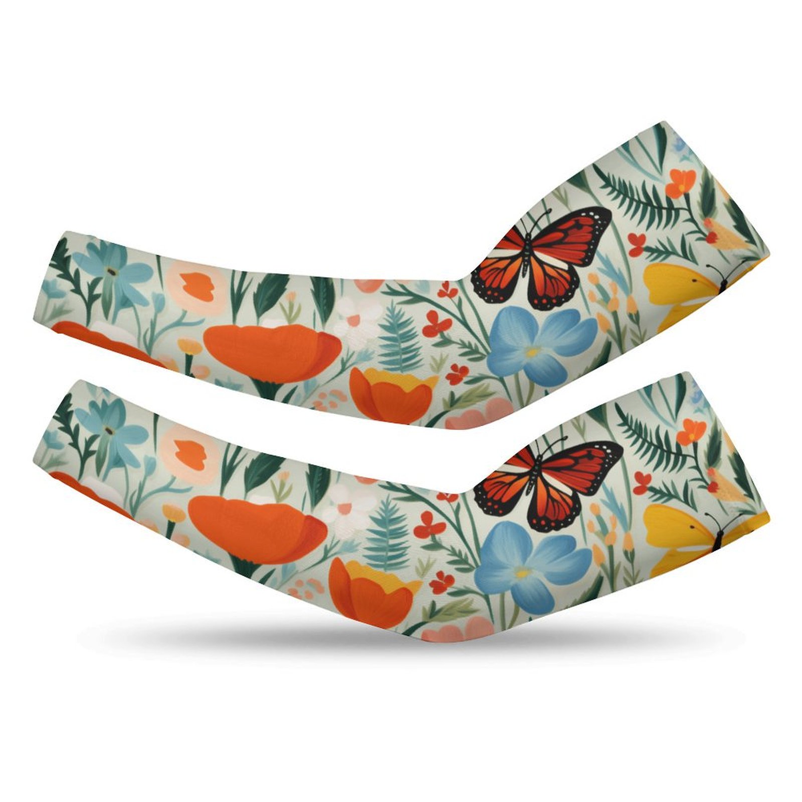 Watercolor Butterfly Cooling Arm Sleeves For Men & Women Sunscreen Arm ...