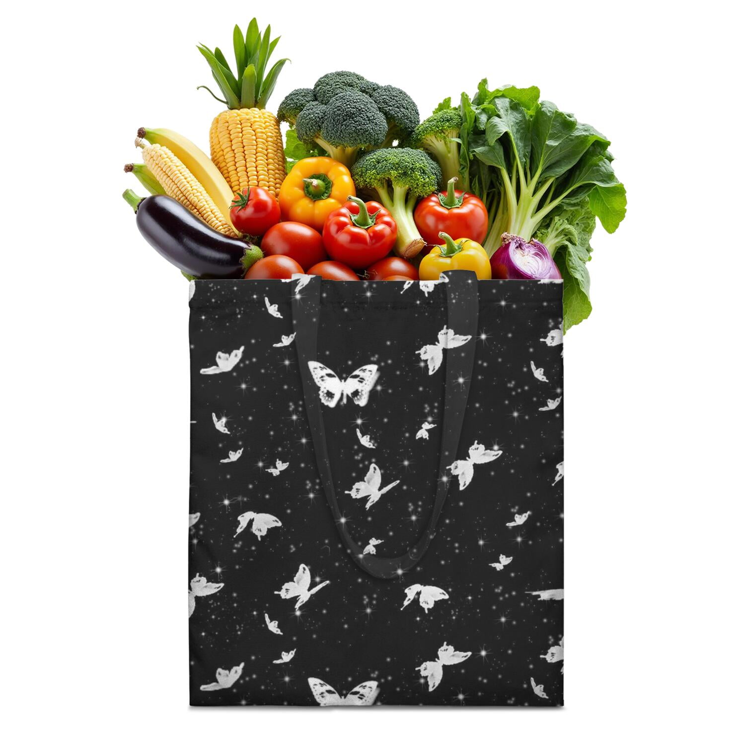 Watercolor Butterfly Floral Canvas Tote Bag – Romantic Nature-Inspired ...