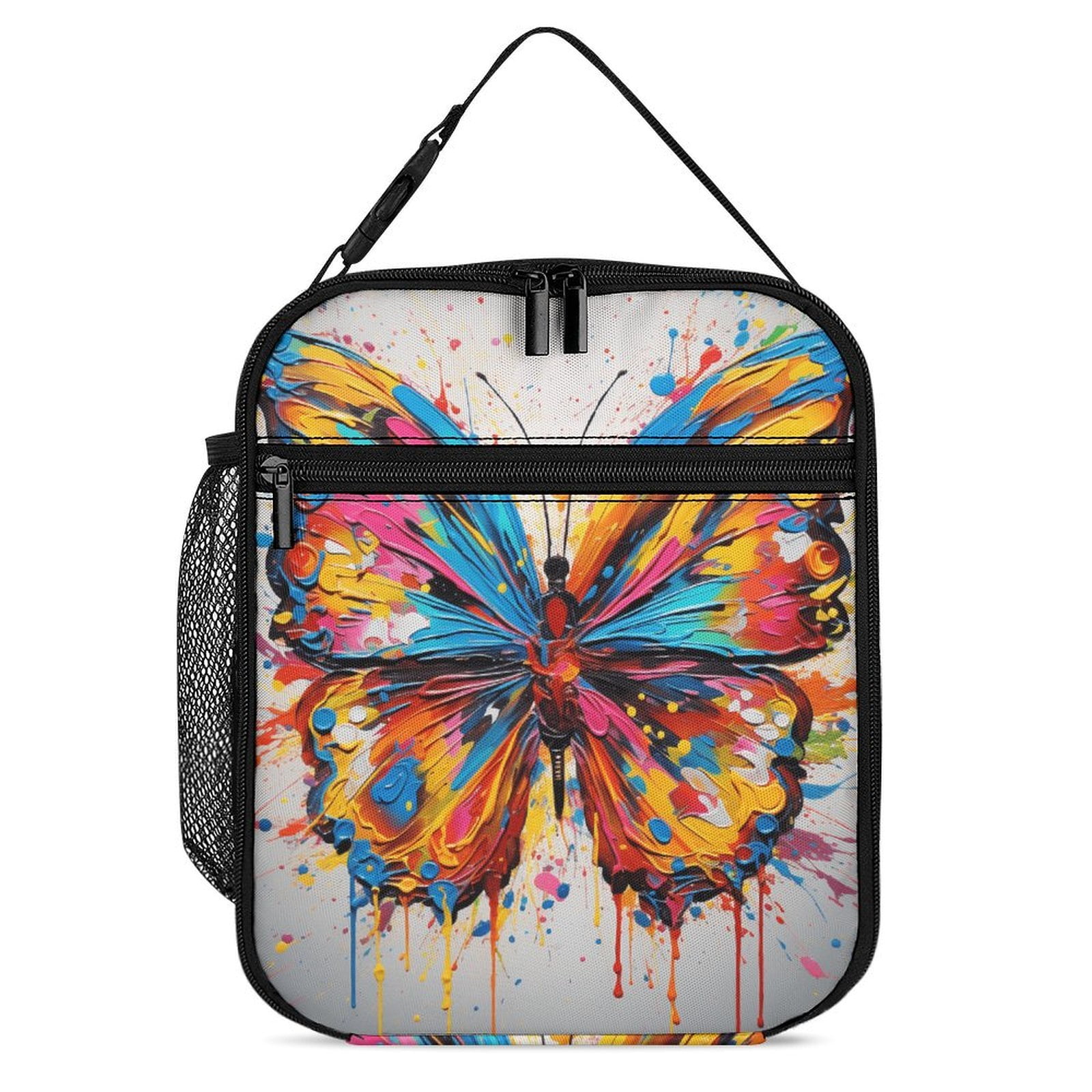 Watercolor Butterfly Lunch Bag For Men Women Reusable Lunch Box ...