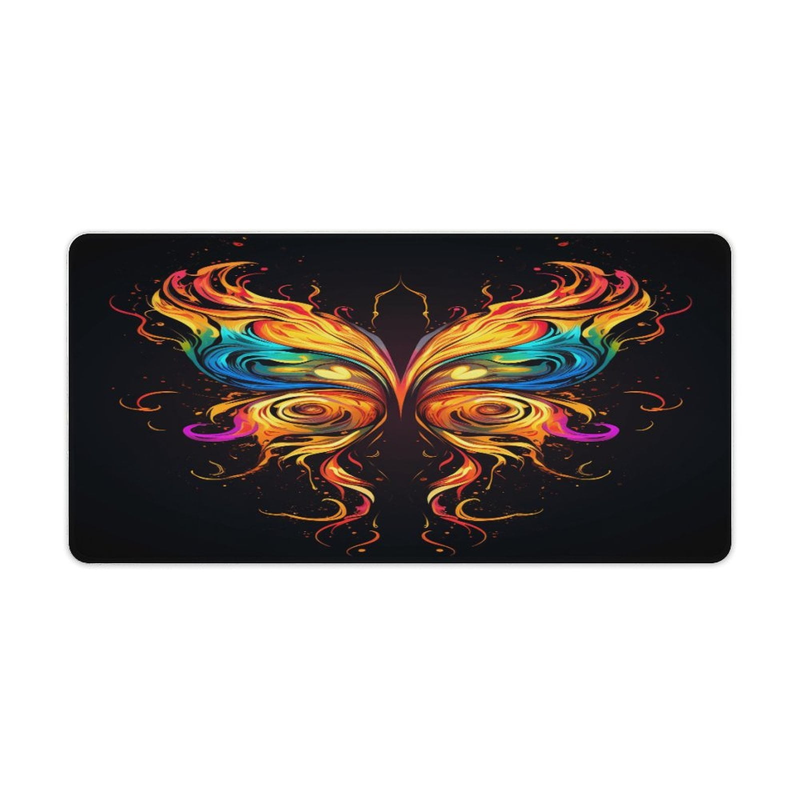 Watercolor Butterfly Mouse Pad Gamer Computer Accessories Keyboard ...