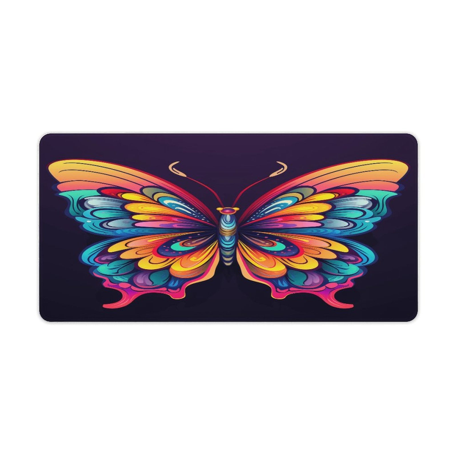 Watercolor Butterfly Mouse Pad Gamer Computer Accessories Keyboard ...
