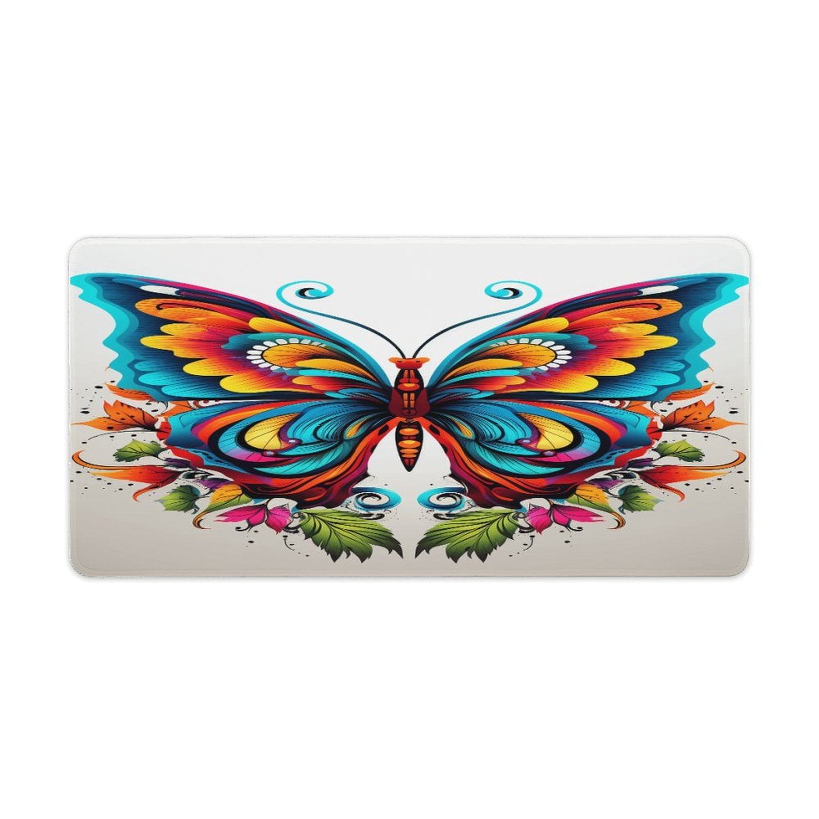 Watercolor Butterfly Mousepad Gamer Desk Mat Large Keyboard Pad Carpet ...