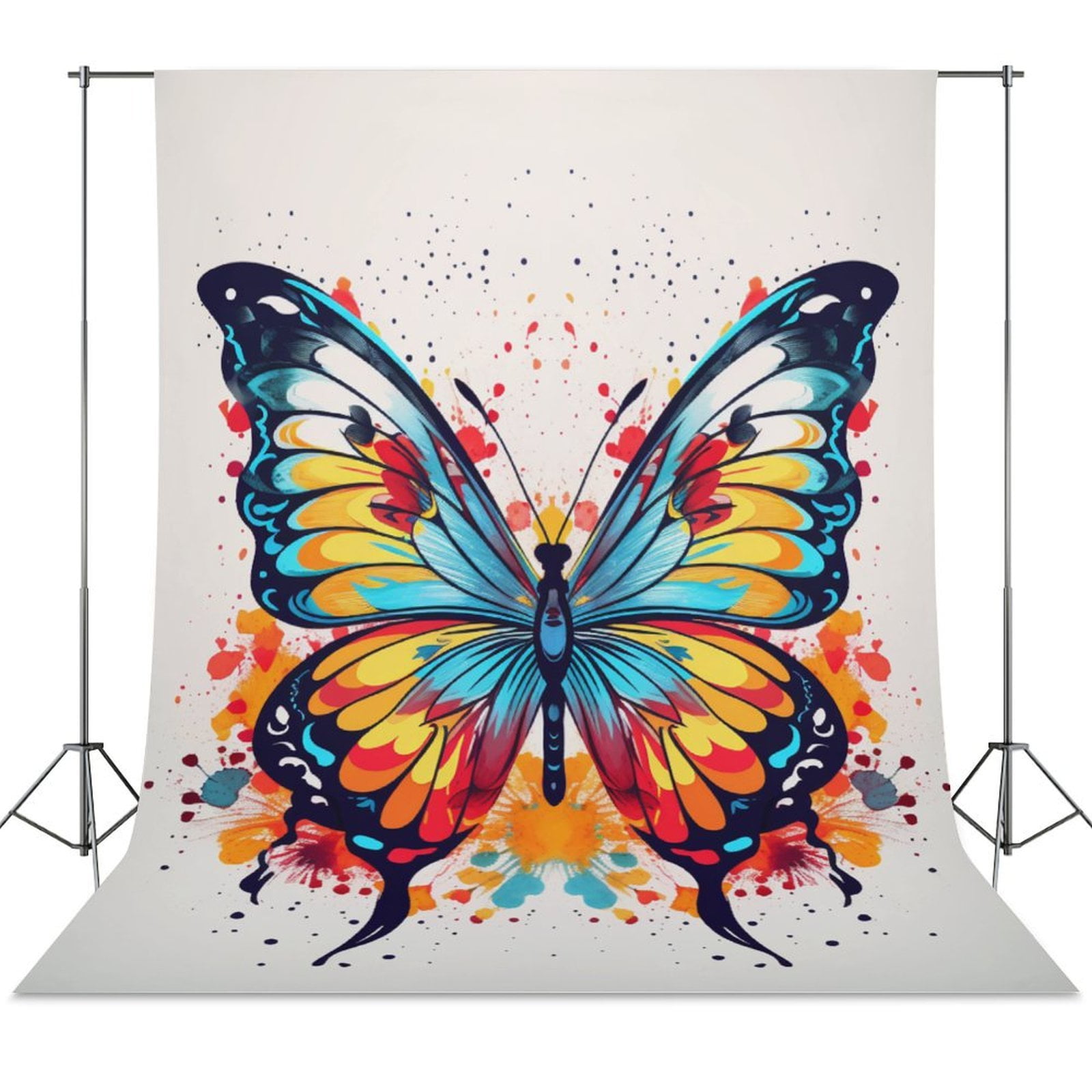 Watercolor Butterfly Party Backdrop Birthday Decoration Backgrounds for ...