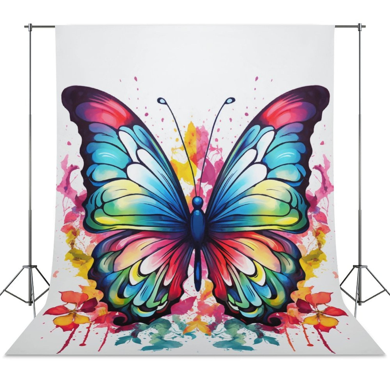 Watercolor Butterfly Party Backdrop Birthday Decoration Backgrounds for ...