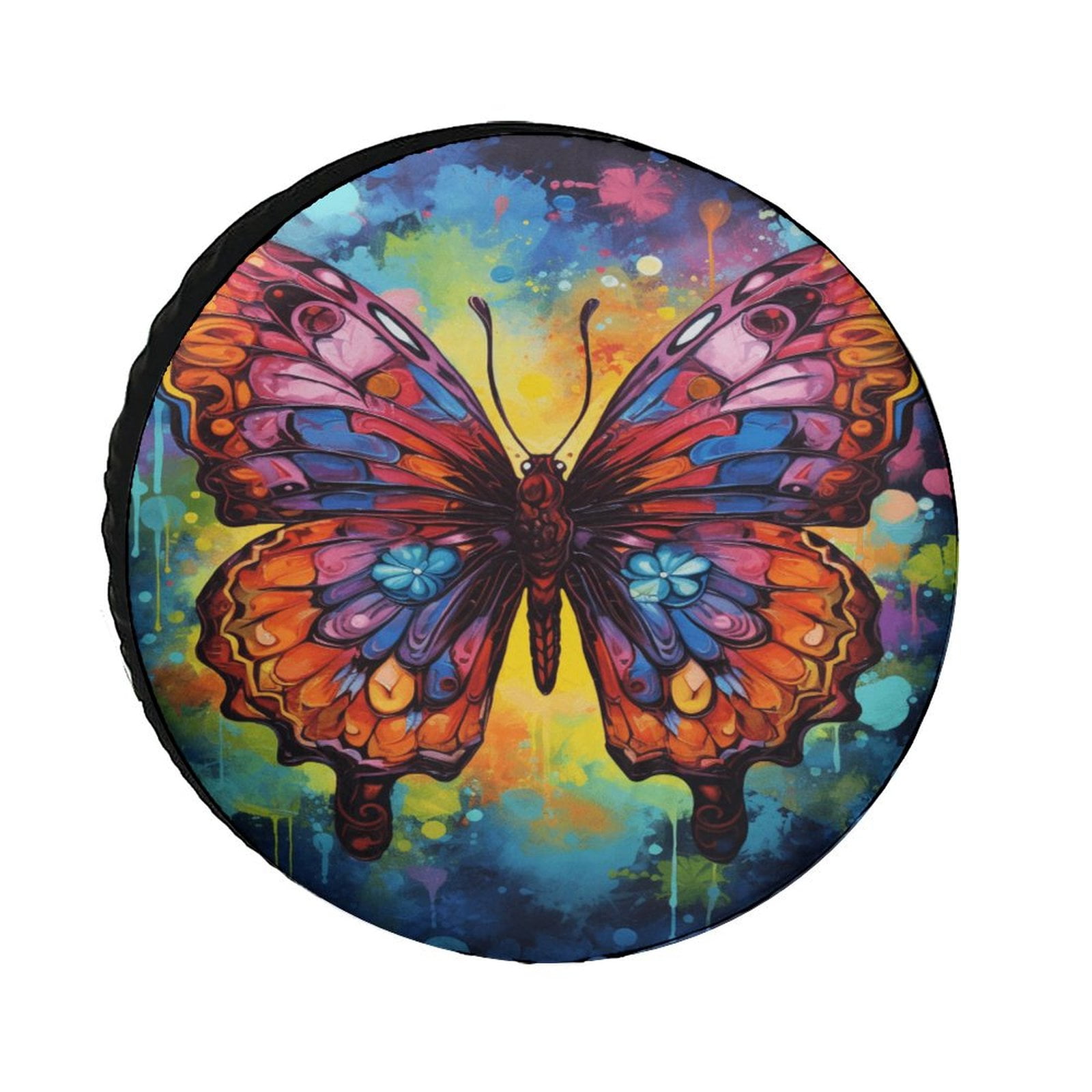 Watercolor Butterfly Spare Tire Cover Weatherproof Wheel Camper ...