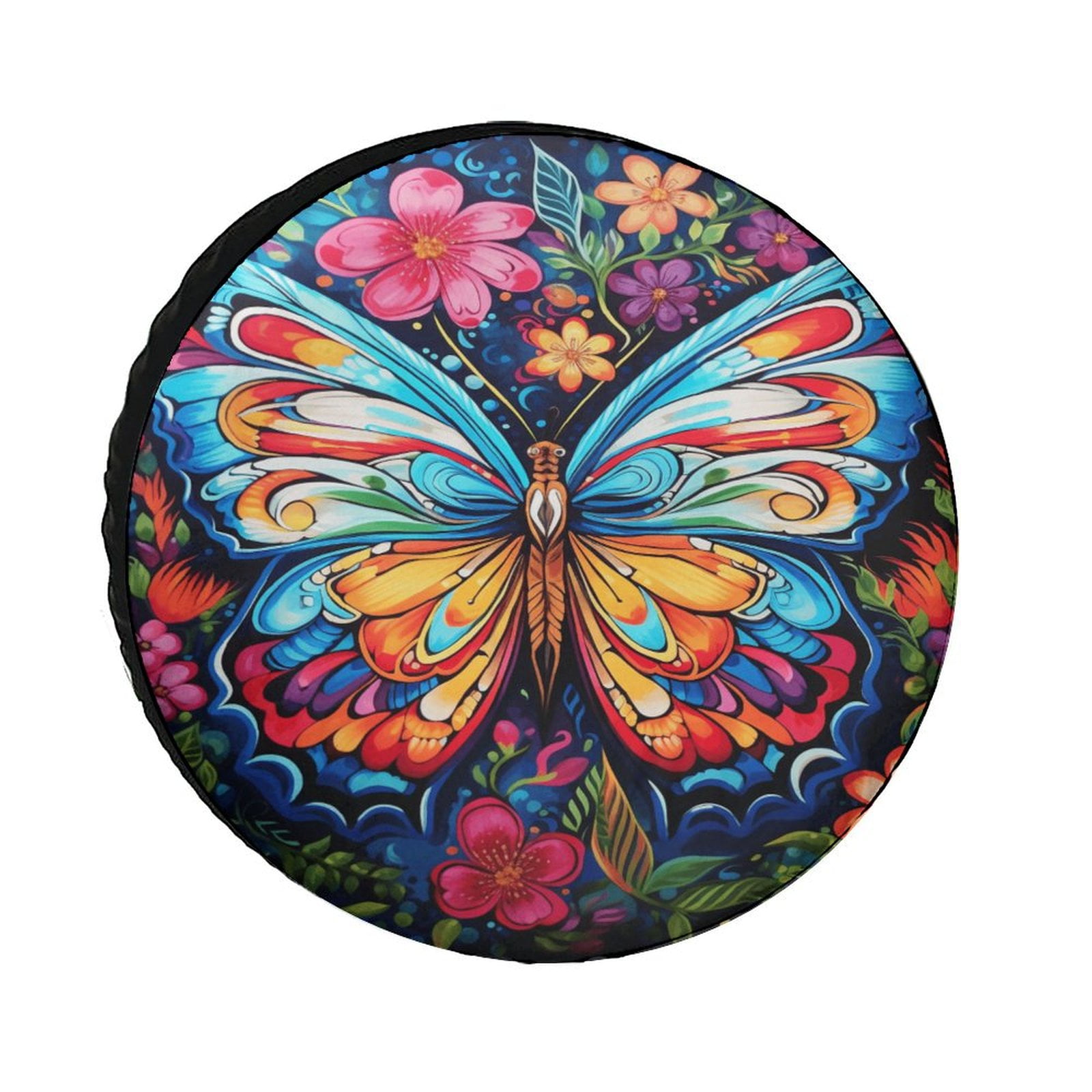 Watercolor Butterfly Spare Tire Cover Weatherproof Wheel Camper ...