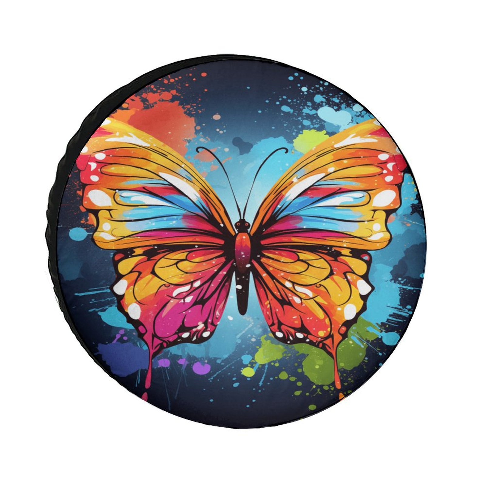 Watercolor Butterfly Spare Tire Cover Weatherproof Wheel Camper ...