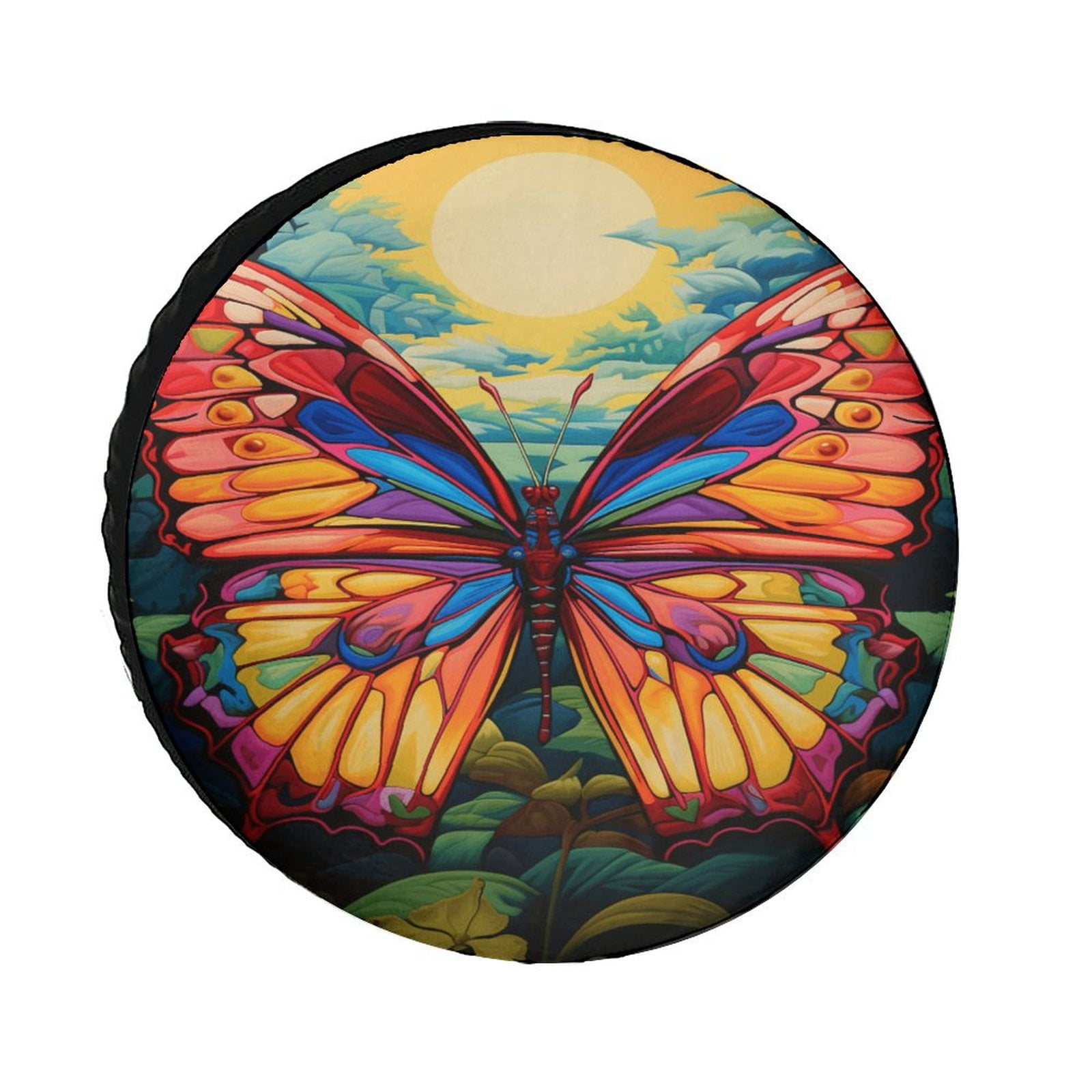 Watercolor Butterfly Spare Tire Cover Weatherproof Wheel Camper ...