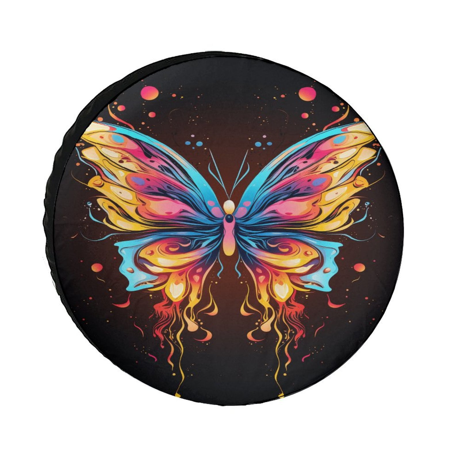 Watercolor Butterfly Spare Tire Cover Weatherproof Wheel Camper ...