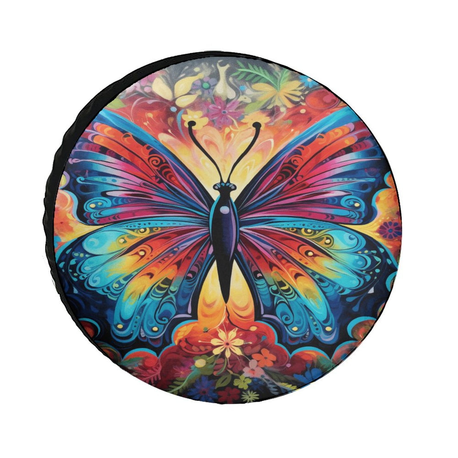 Watercolor Butterfly Spare Tire Cover Weatherproof Wheel Camper ...