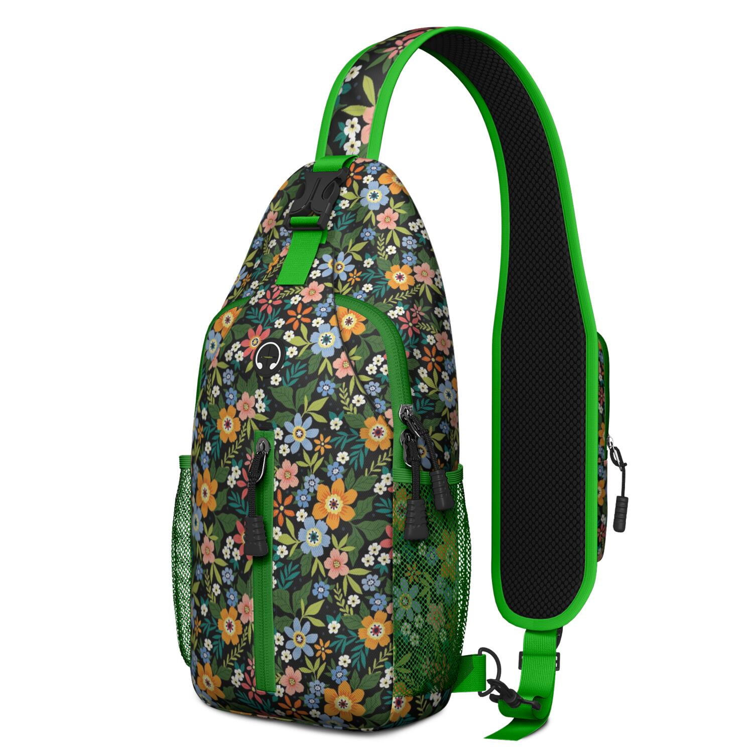 Watercolor Butterfly and Wildflower Crossbody Bag – Water-resistant ...