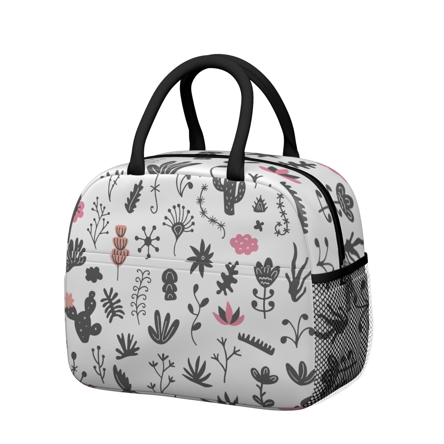 Watercolor Cactus Insulated Lunch Tote – Reusable Thermal Cooler Bag ...