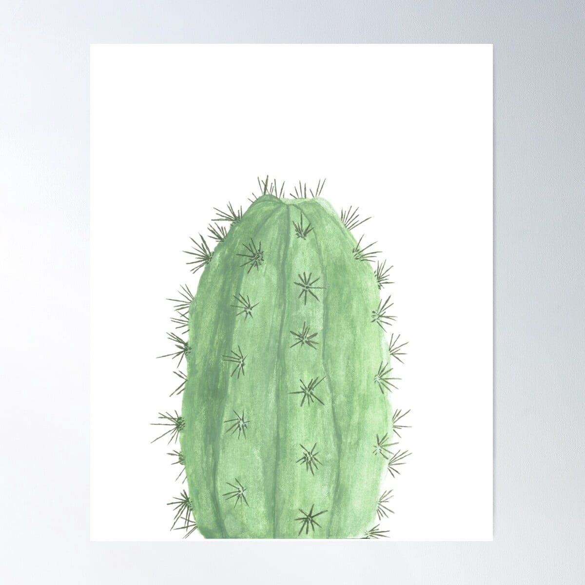 Watercolor Cactus Poster Wall Art, Modern Wall Decor For Living Room ...