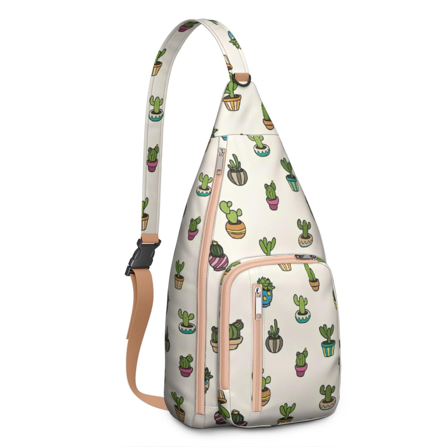 Watercolor Cactus Tactical Sling Bag - Southwestern Desert Art, High ...