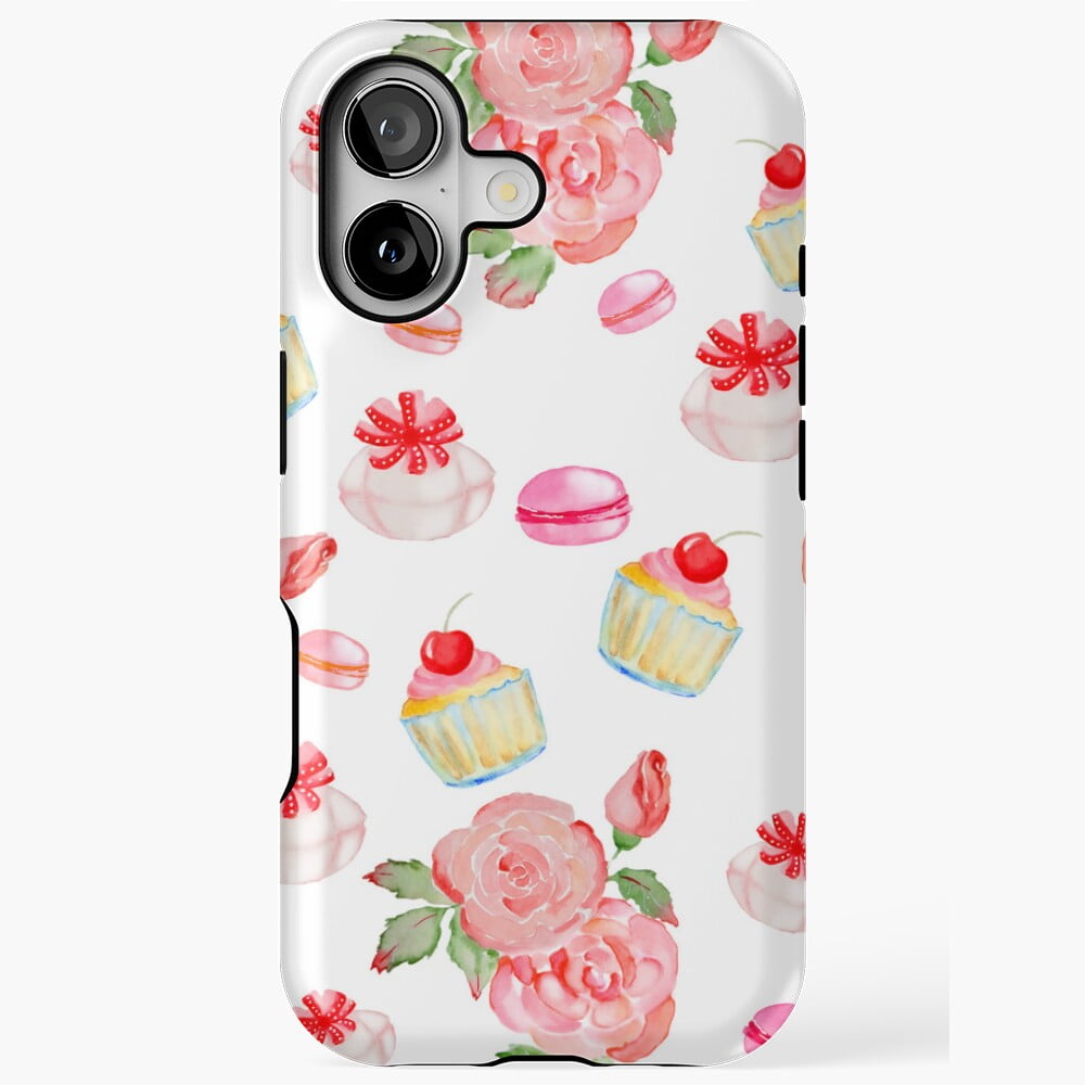 Watercolor Cakes and Roses Soft Pastel Dessert Theme with iPhone 17 to ...