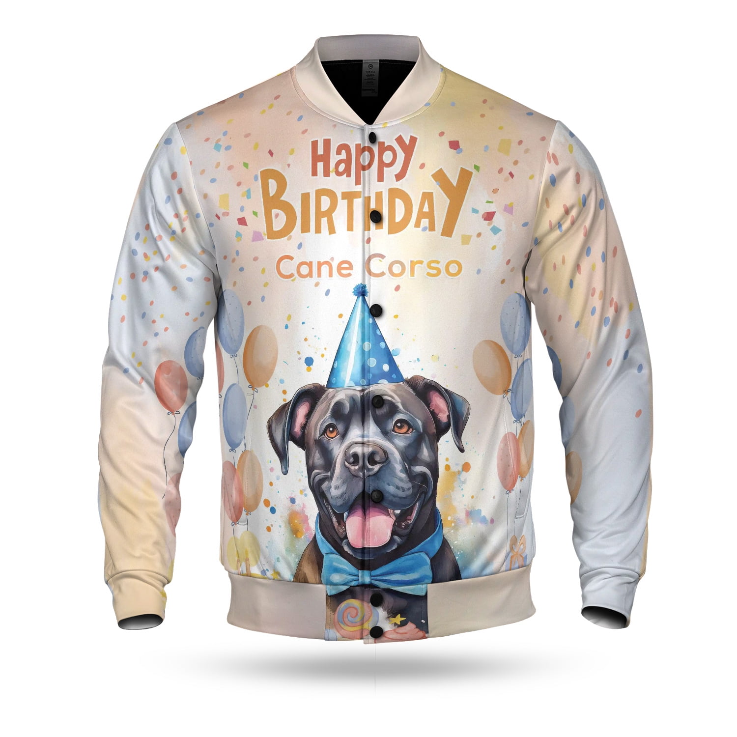 Watercolor Cane Corso Happy Birthday Celebration Balloons Gift Party ...