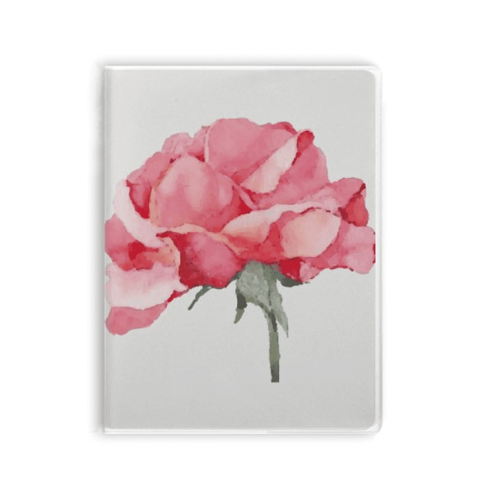 Watercolor Carnation Flowers Notebook Gum Cover Diary Soft Cover ...